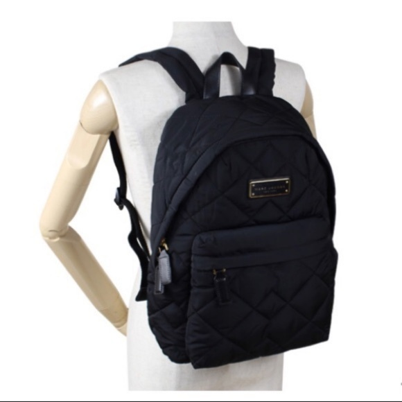 Marc Jacobs | Bags | Marc Jacobs New York Quilted Black Nylon Backpack ...